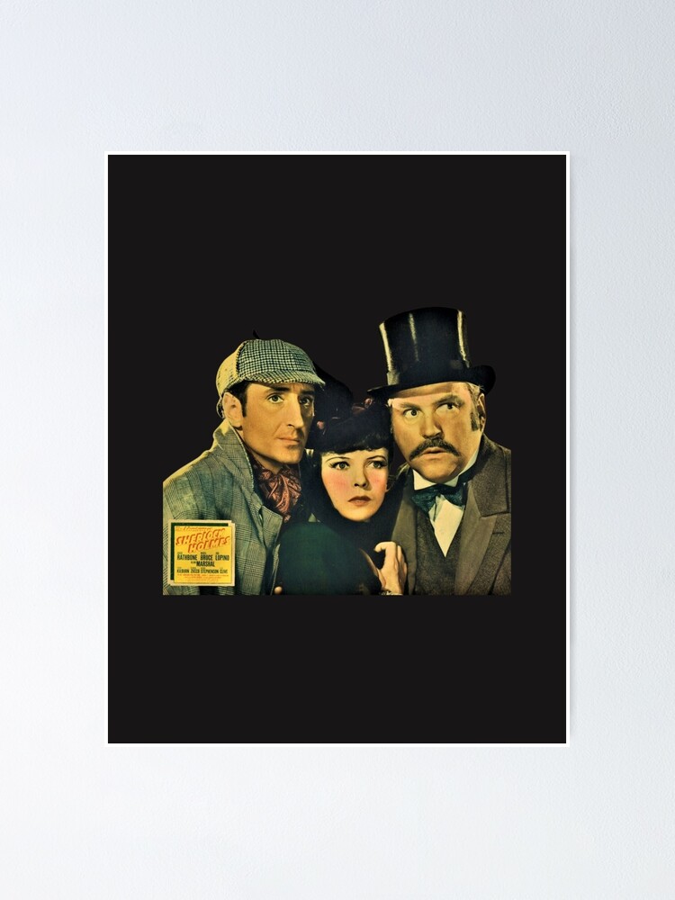 "Sherlock Holmes, Basil Rathbone, 1939" Poster for Sale by artsphere ...