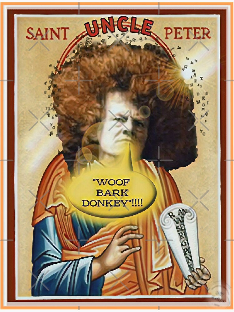 "Saint Uncle Peter funny picture" Sticker by MaryThomas8 | Redbubble