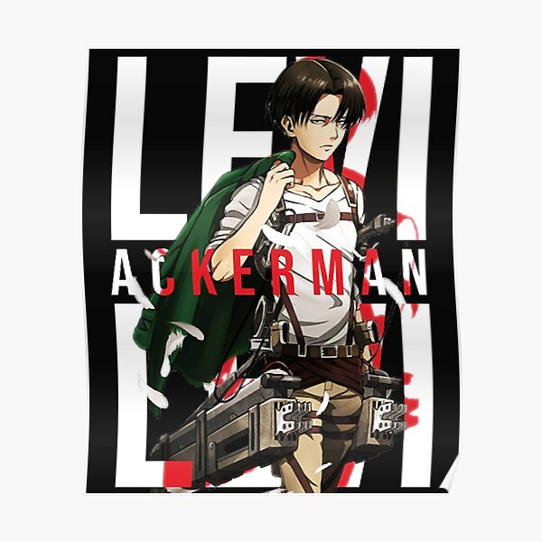 "Levi Ackerman Poster" Poster for Sale by DolbyPaul | Redbubble