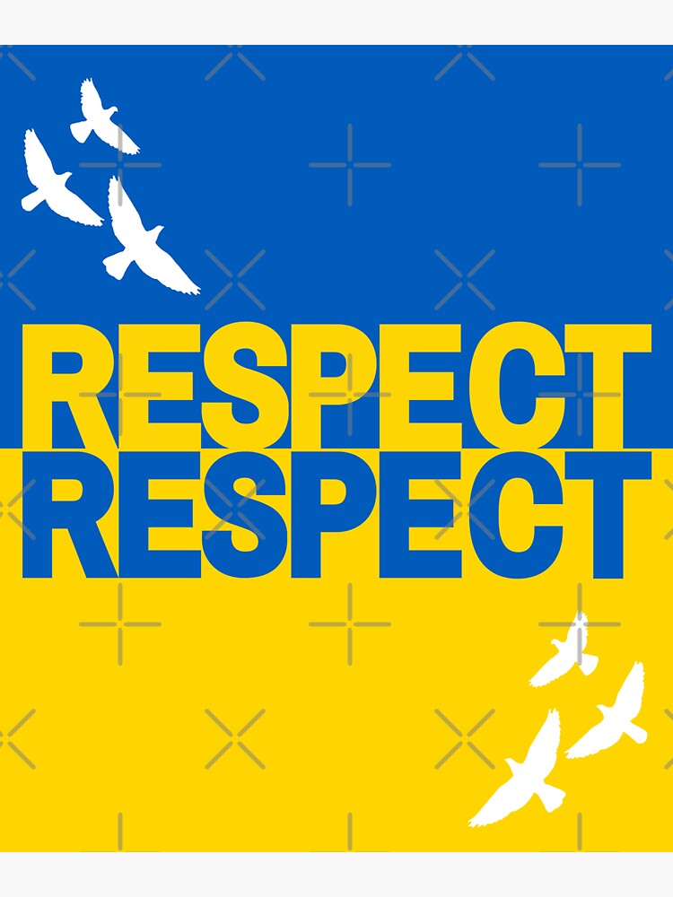 "Ukraine - Respect - No to War" Sticker by ALGENIUS | Redbubble