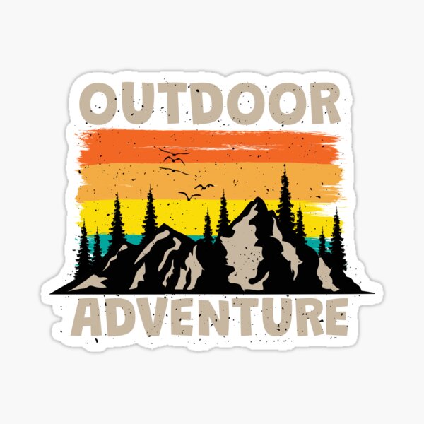 "Outdoor Adventure" Sticker for Sale by SunsetCharmed | Redbubble