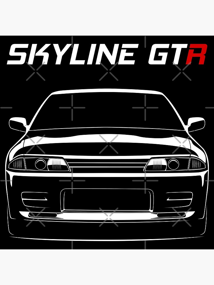 "Skyline GTR R32 Godzilla Silhouette" Art Print for Sale by MivecPower ...