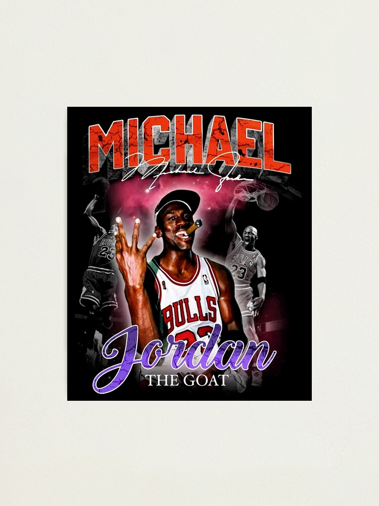 "Michael Jordan The Goat With Signature" Photographic Print for Sale by ...