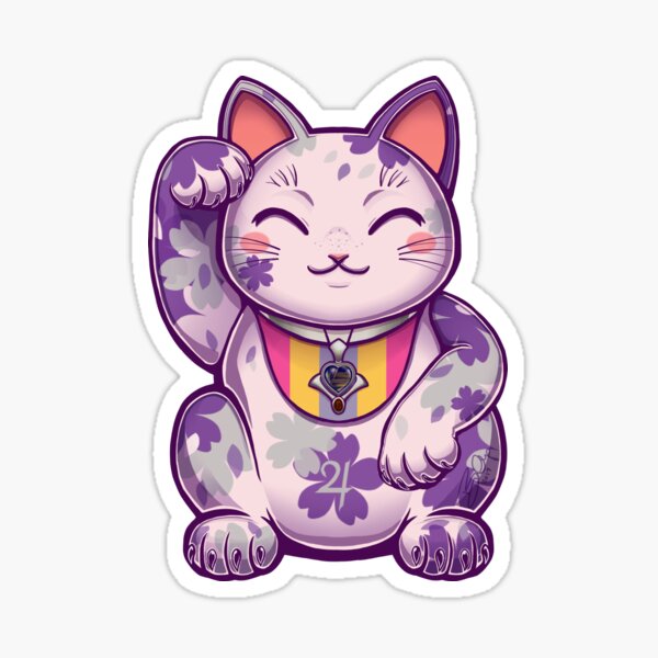 "Maneki Neko DLGR" Sticker by biimyselfandi | Redbubble