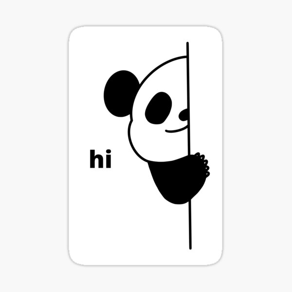 "Panda Says Hi – Cute Panda" Sticker by cinsarad | Redbubble