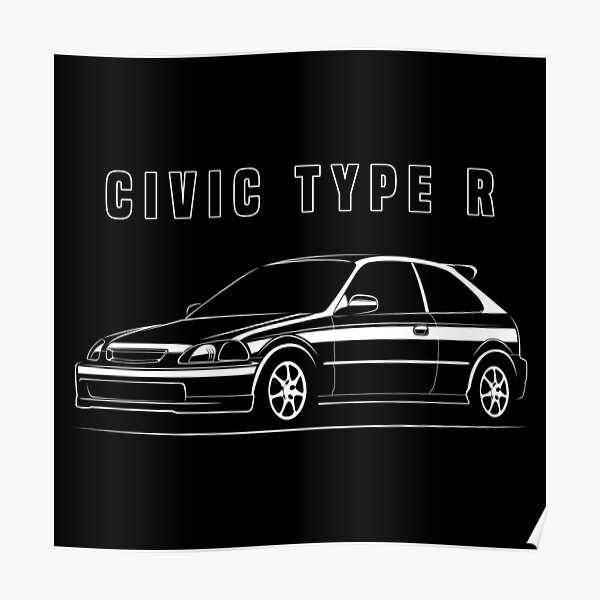 "Civic Type R EK9 Silhouette" Poster by MivecPower | Redbubble
