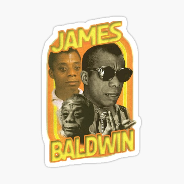 "Who Loves Music James Baldwin Bootleg Style Graphic" Sticker by ...