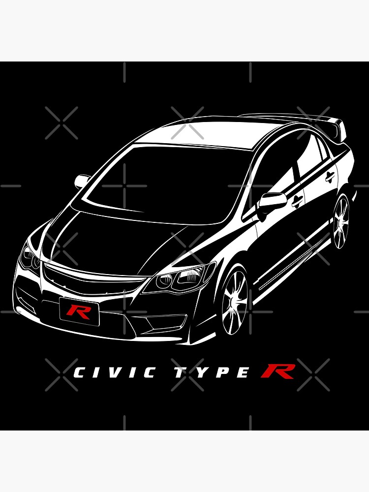 "Civic Type R FD2R Silhouette" Poster by MivecPower | Redbubble