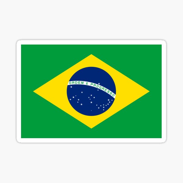 "Brazil Flag" Sticker by Javaland | Redbubble