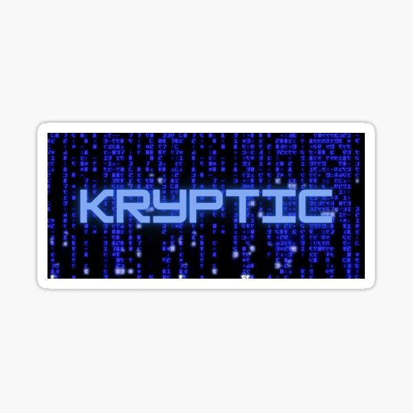 "Kryptic Matrix Blue" Sticker by dmartine831 | Redbubble
