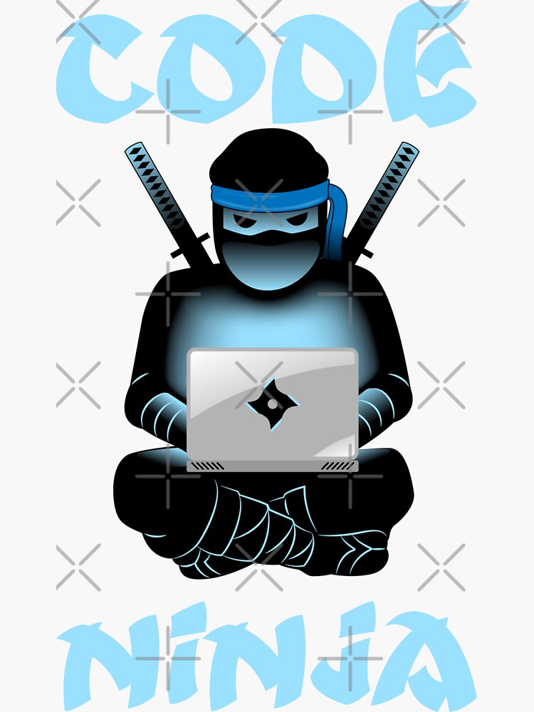 Pegatina «Código Ninja Programador Codificador Programación de ...