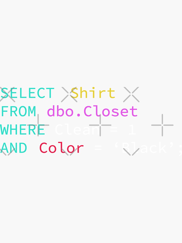 "Funny SQL Design for Programmer Humor Programming" Sticker by JeremyxLee | Redbubble