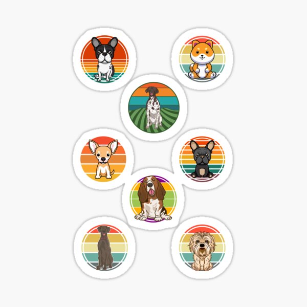 "Vintage retro dog breeds " Sticker by sid1497 | Redbubble