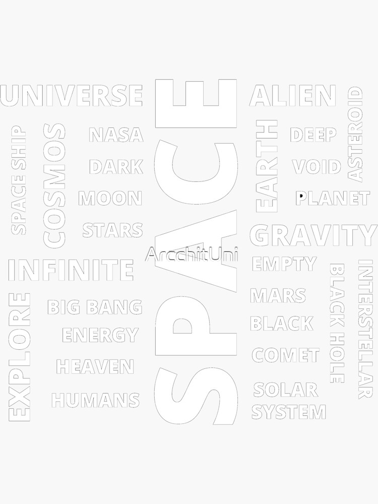 "Space Nerd" Sticker by ArcchitUni | Redbubble