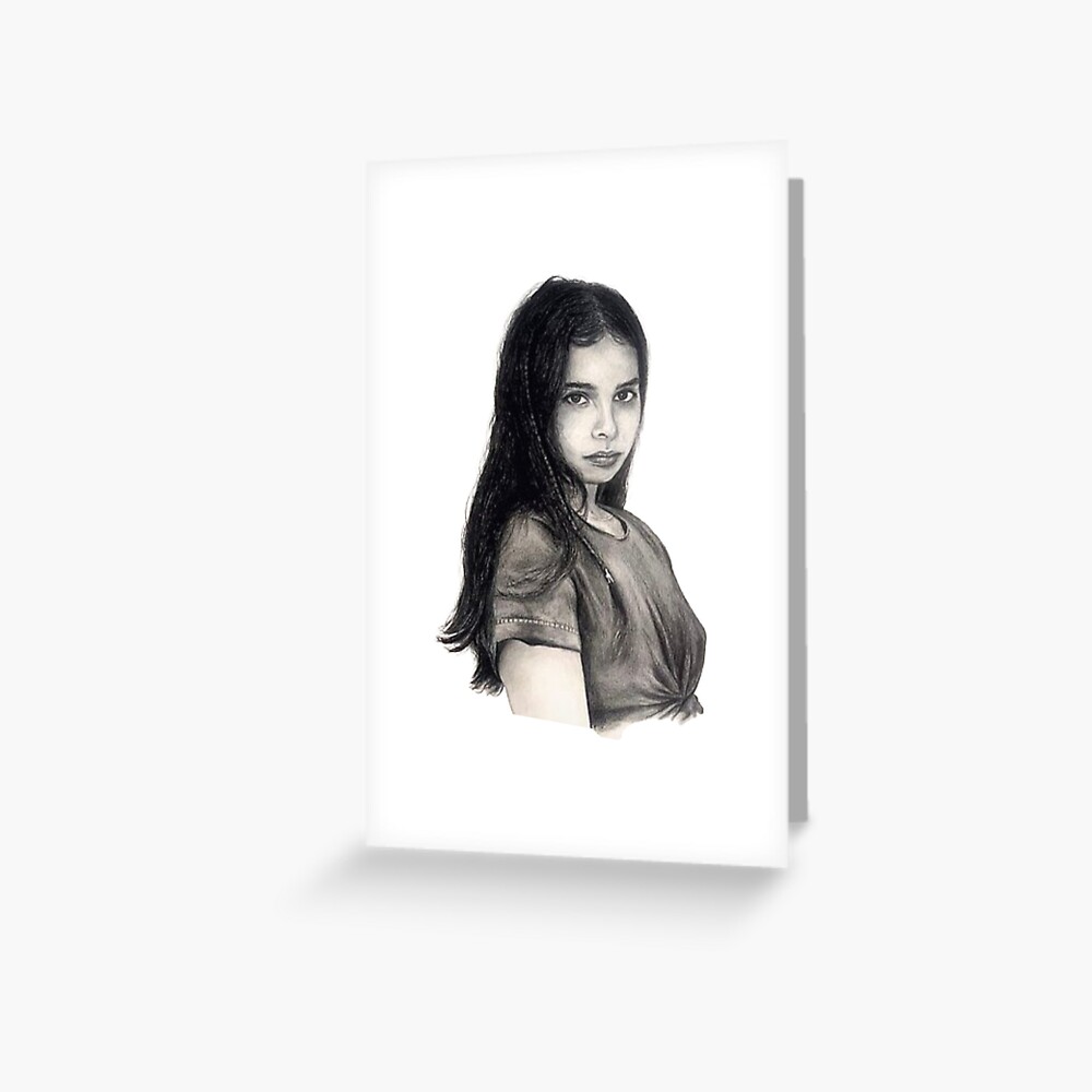 "Hope Sandoval pencil drawing" Greeting Card by gwendojazlen | Redbubble
