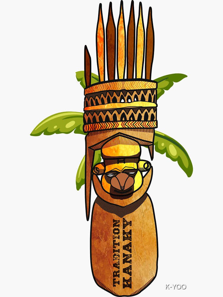 "KANAKY TRADITION" Sticker for Sale by K-YOO | Redbubble