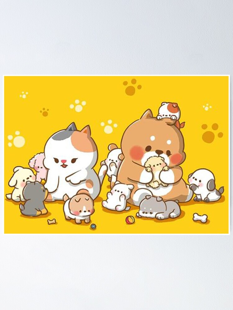 "Tonton Friends With Cute Little Dogs Yuta and Bella" Poster for Sale ...
