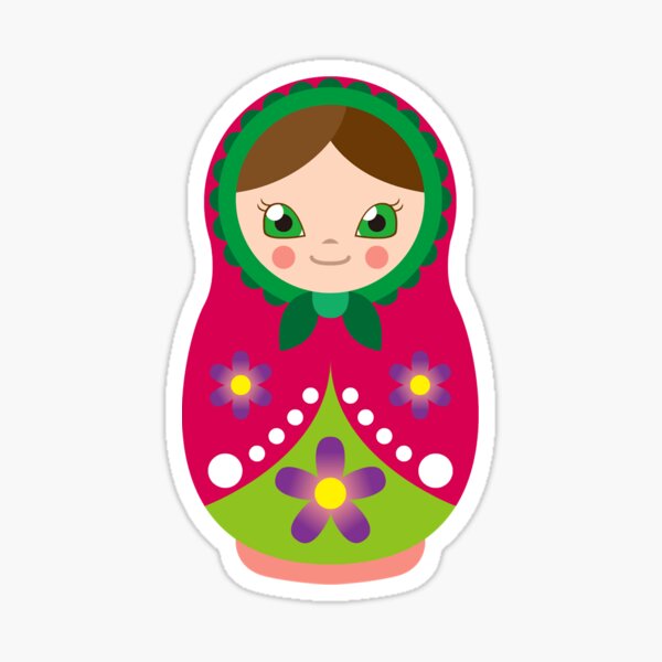 "Animal Russian Doll Beautiful Matryoshka Nesting" Sticker by ...
