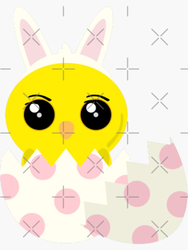 "Coco Chick in bunny look" Sticker by HuiArt | Redbubble