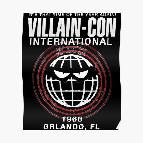 "VILLAIN-CON INTERNATIONAL" Poster for Sale by FalbollListrer | Redbubble