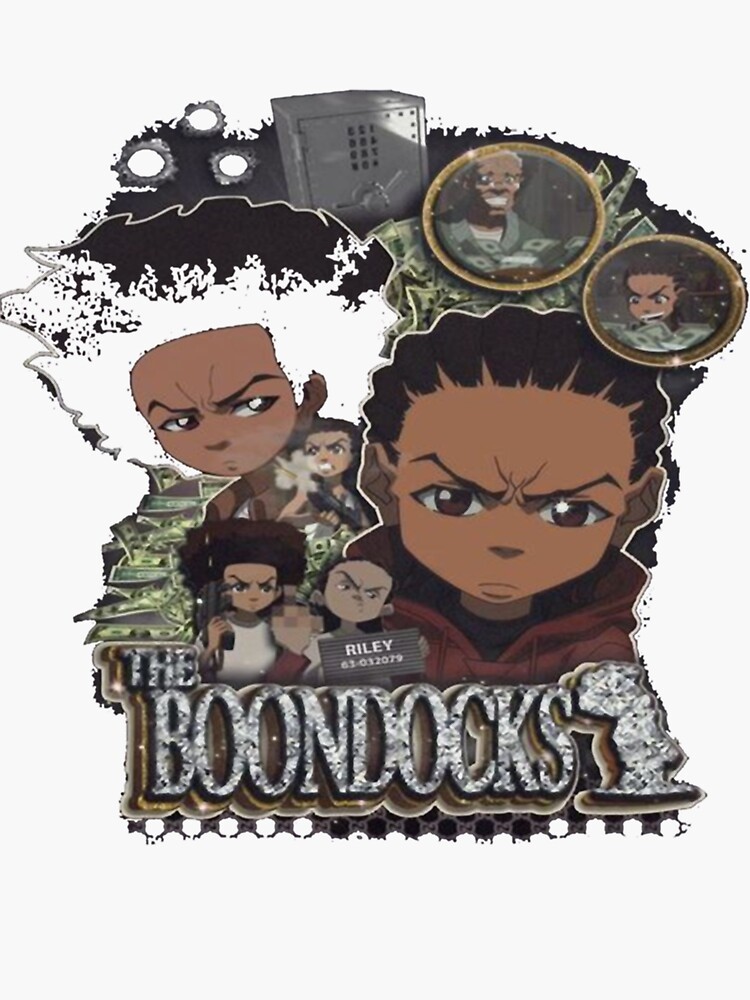 "Boondocks vintage " Sticker for Sale by KiingsWardrobee | Redbubble