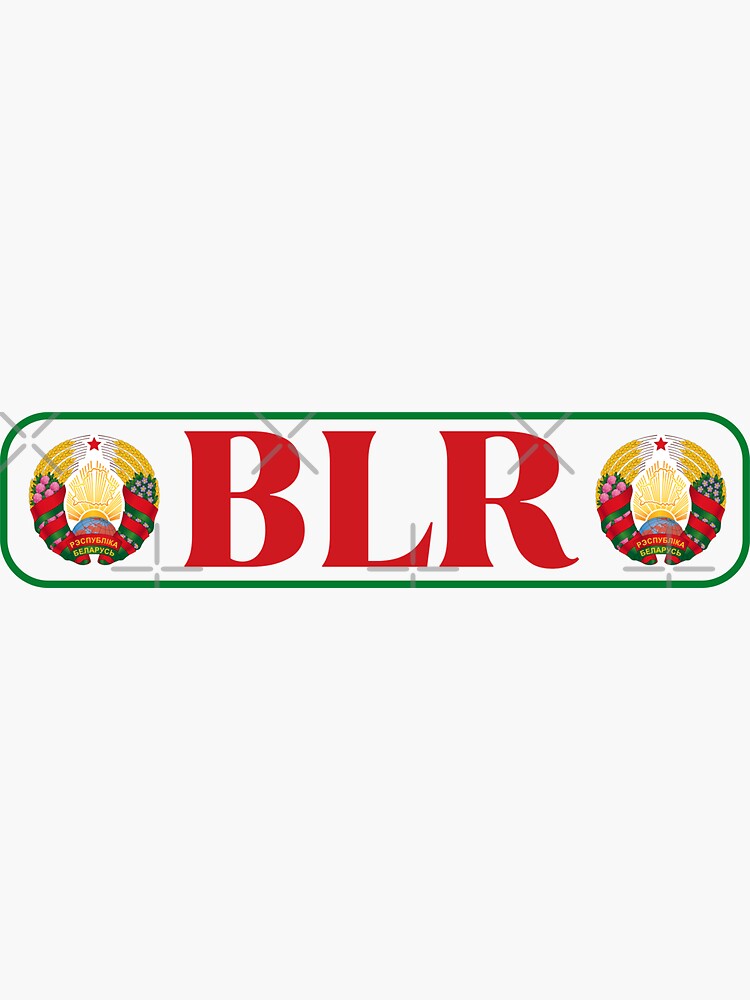 "BLR 3 Letter Code Belarus" Sticker by FedSherDesign | Redbubble