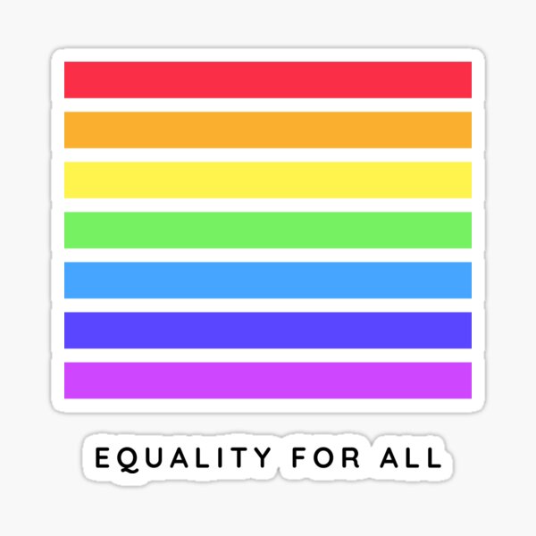 "Equality For All" Sticker by BlurredLimes | Redbubble