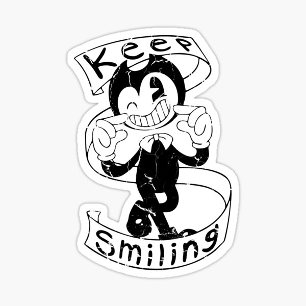 "Keep Smiling Bendy" Sticker for Sale by HidaShofi | Redbubble
