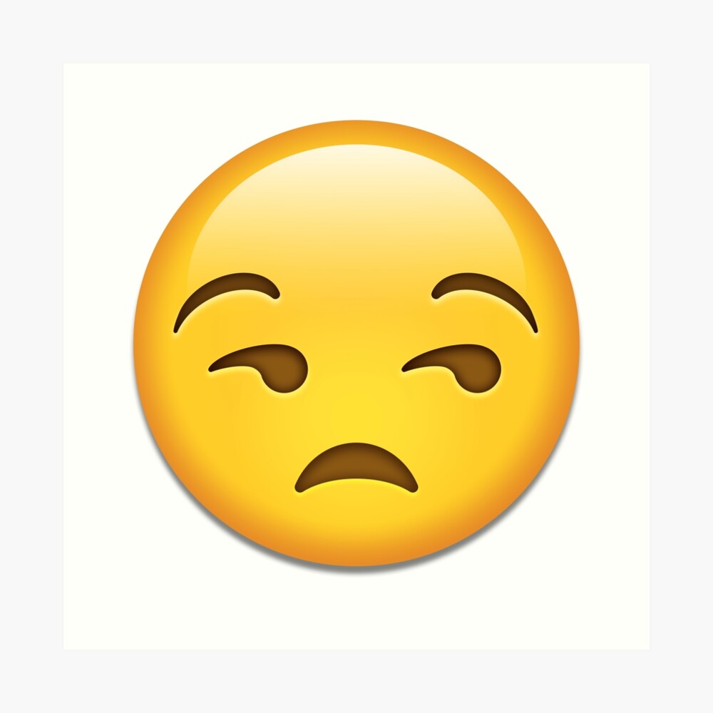 "Unamused face emoji" Art Print by totesemotes | Redbubble