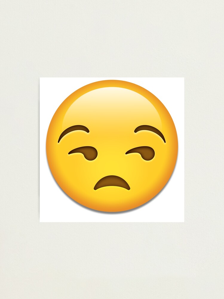 "Unamused face emoji" Photographic Print for Sale by totesemotes ...