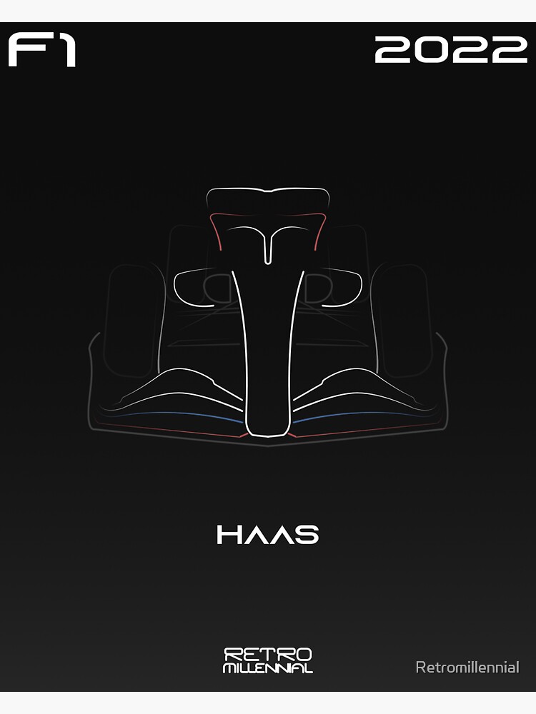 "Haas F1 2022" Sticker by Retromillennial | Redbubble