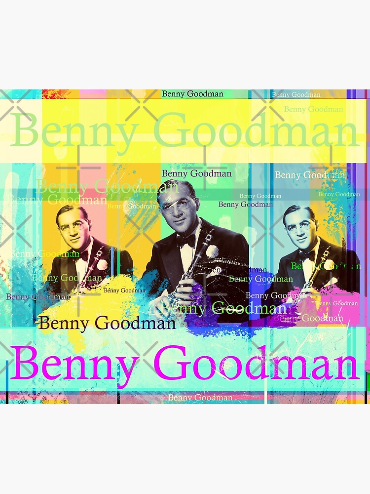"beautiful Benny Goodman portrait, aesthetic collage for music lovers ...