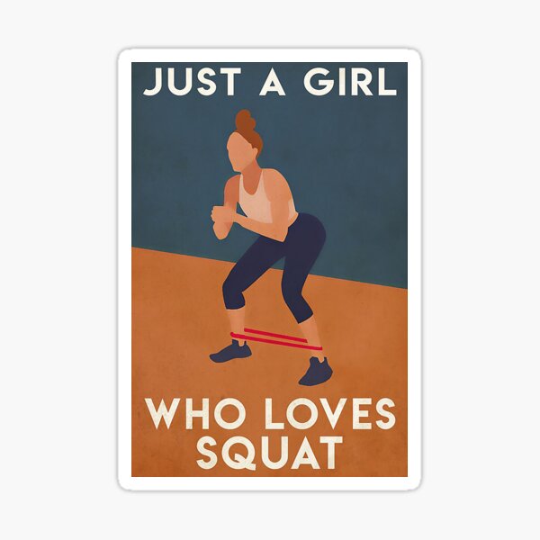 "Fitness Just A Girl Who Loves Squat" Sticker by petuhov9191 | Redbubble