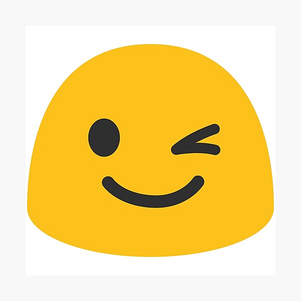 "Winking face (wink wink) emoji" Photographic Print for Sale by ...