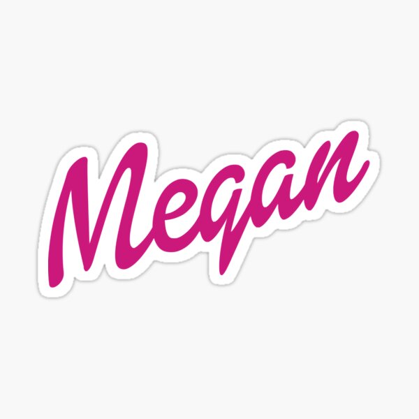 "LOGO MEGAN BARBIE - grand rose . classique" Sticker by ralphaurora ...