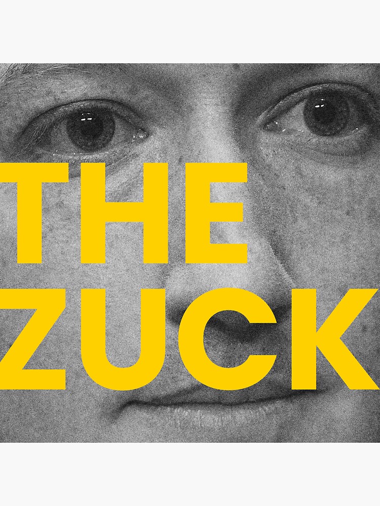 "Mark zuckerberg the Zuck" Sticker for Sale by AnassBachar | Redbubble