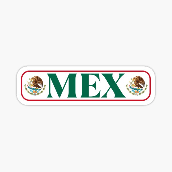 "MEX 3 Letter Code Mexico" Sticker by FedSherDesign | Redbubble