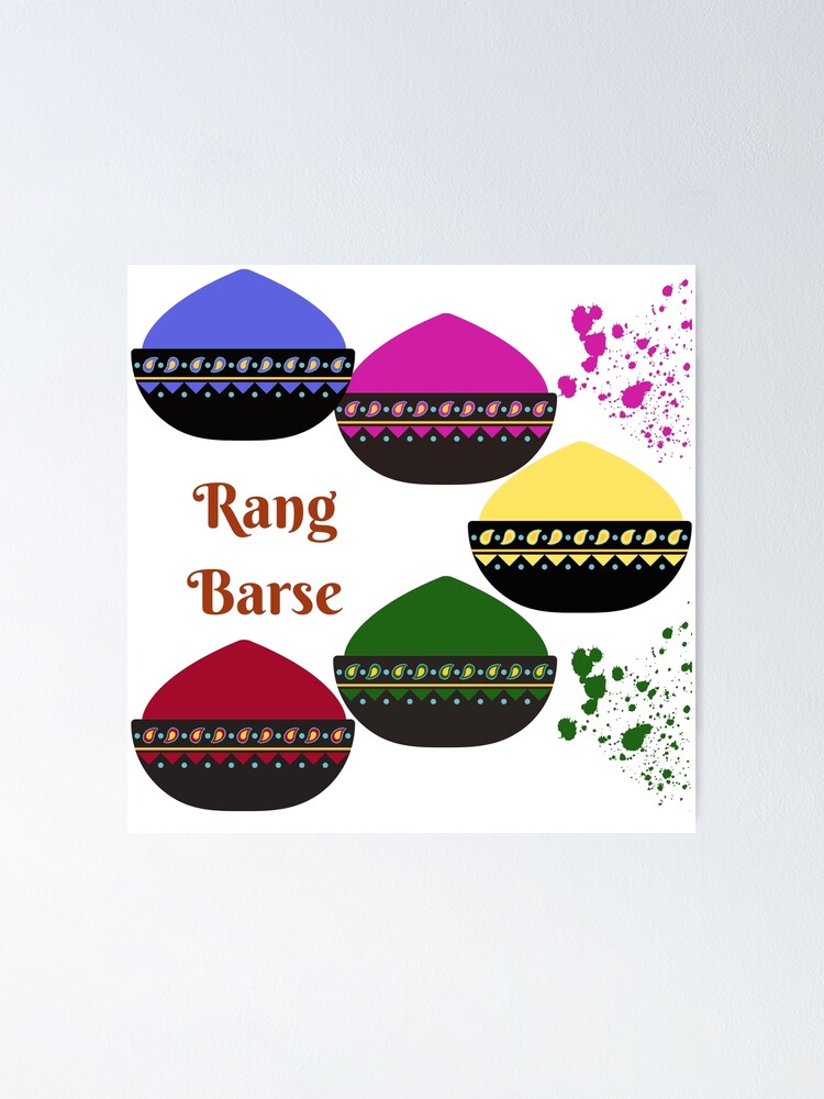 "Rang Barse" Poster for Sale by GKrajesh | Redbubble