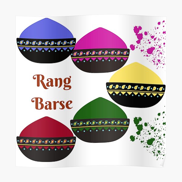 "Rang Barse" Poster for Sale by GKrajesh | Redbubble