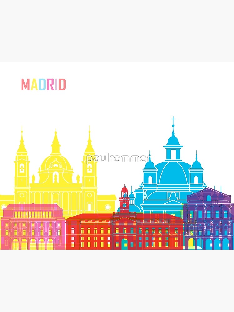 "Madrid V2 skyline pop" Poster for Sale by paulrommer | Redbubble