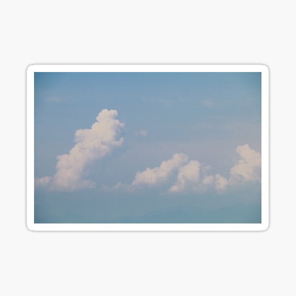"blue sky and white clouds" Sticker by estela77 | Redbubble
