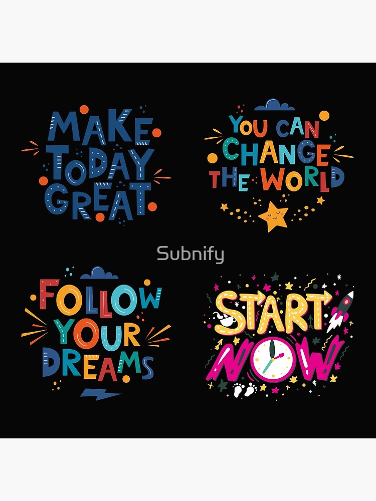 "Cute Motivational Words Phrases " Poster for Sale by Subnify | Redbubble