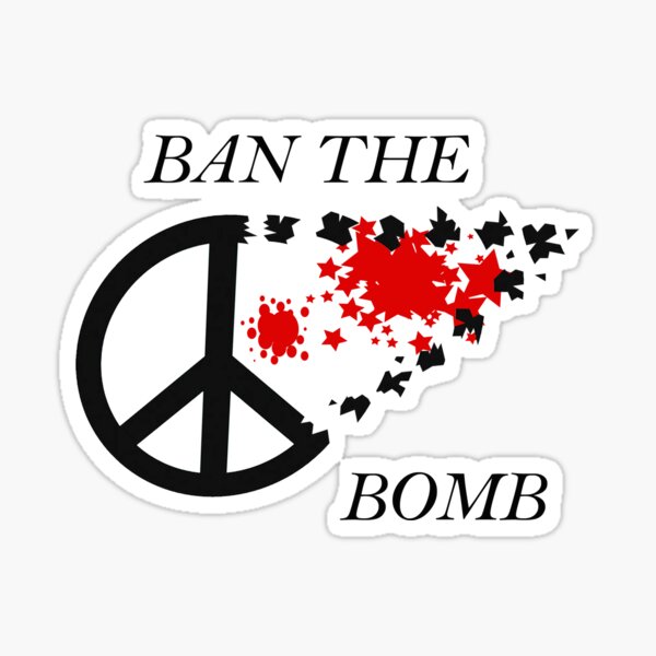 "Ban The Bomb design" Sticker by TerenceLacey | Redbubble