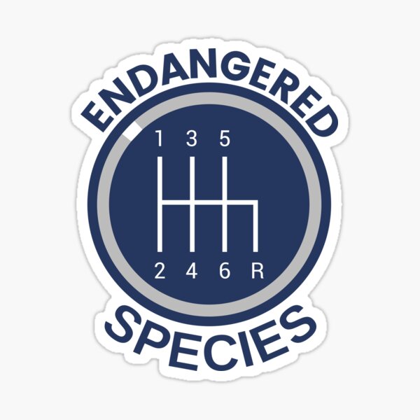 "endangered species 5 speed" Sticker for Sale by BIAWSOME | Redbubble