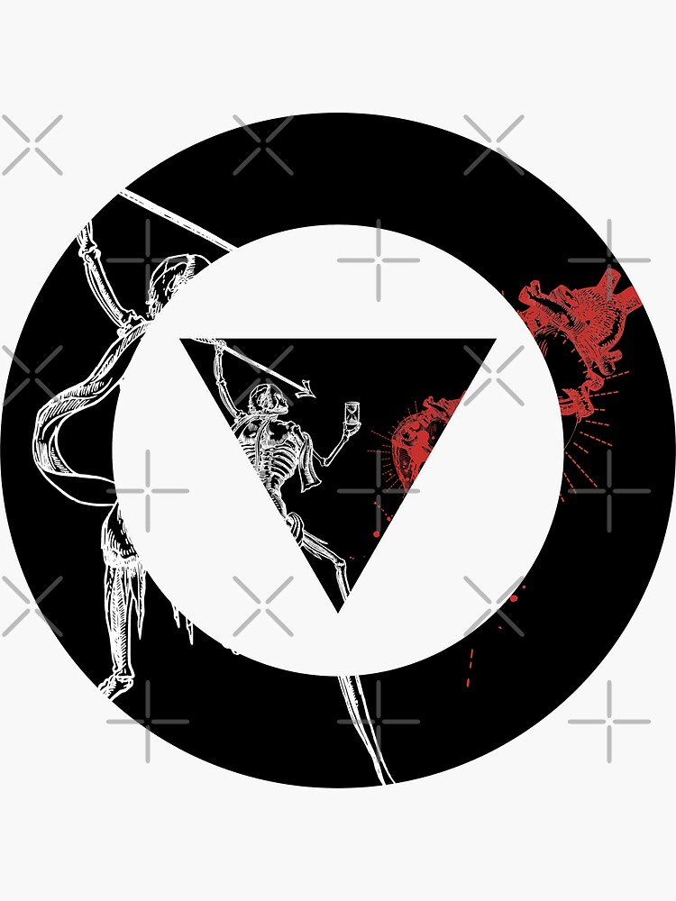 "Encircled Triangle Blackbeard Pirate Flag Reimagined - Black & Red ...