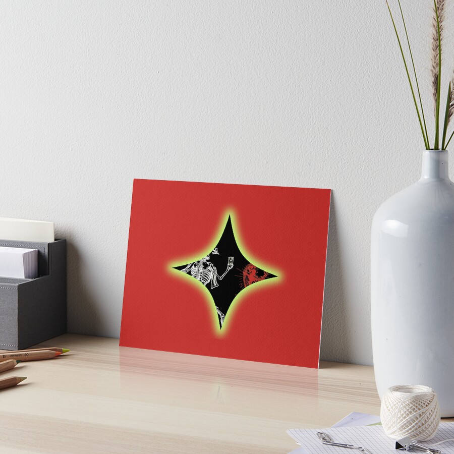 "Glowing Supernova Blackbeard Pirate Flag Reimagined Black & Red" Art ...