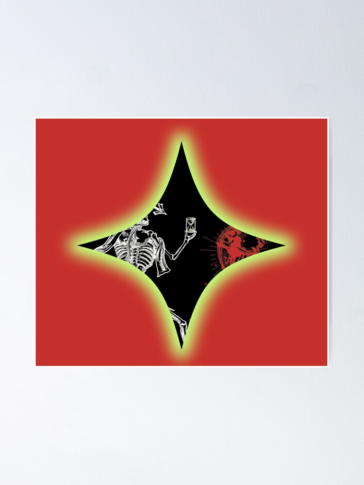 "Glowing Supernova Blackbeard Pirate Flag Reimagined Black & Red ...