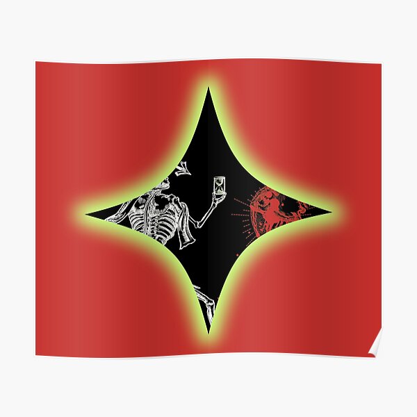 "Glowing Supernova Blackbeard Pirate Flag Reimagined Black & Red ...