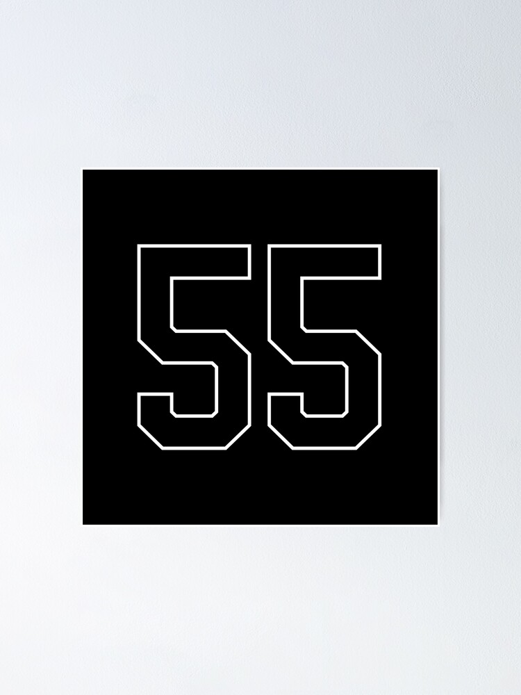 "Black Number 55 lucky sports jersey fifty five" Poster for Sale by ...