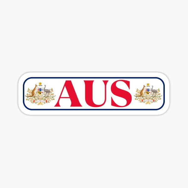 "AUS 3 Letter Code Australia" Sticker by FedSherDesign | Redbubble